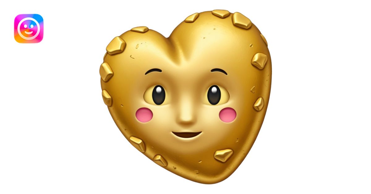 shiny gold nugget simple emoji style emoji | AI Emoji Generator