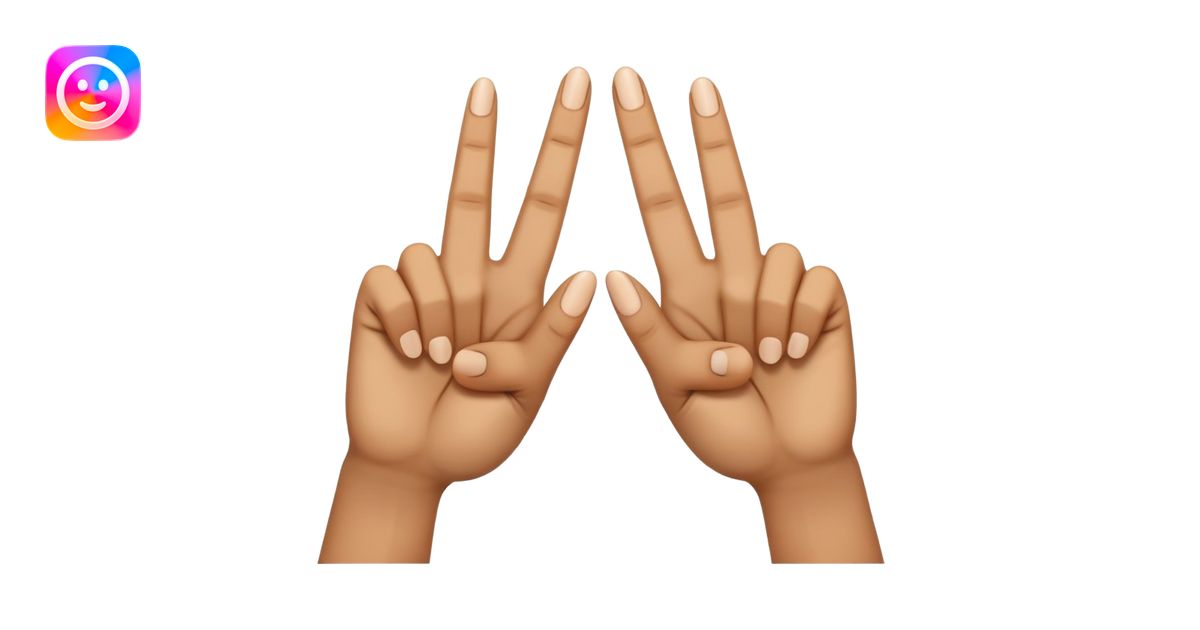 two hands using middle fingers straight and parallel to each other ...