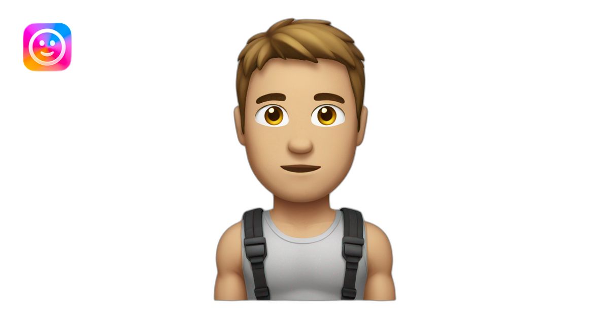 man with muscles,short hair,tired eyes,brown hair,bodysuit emoji | AI ...