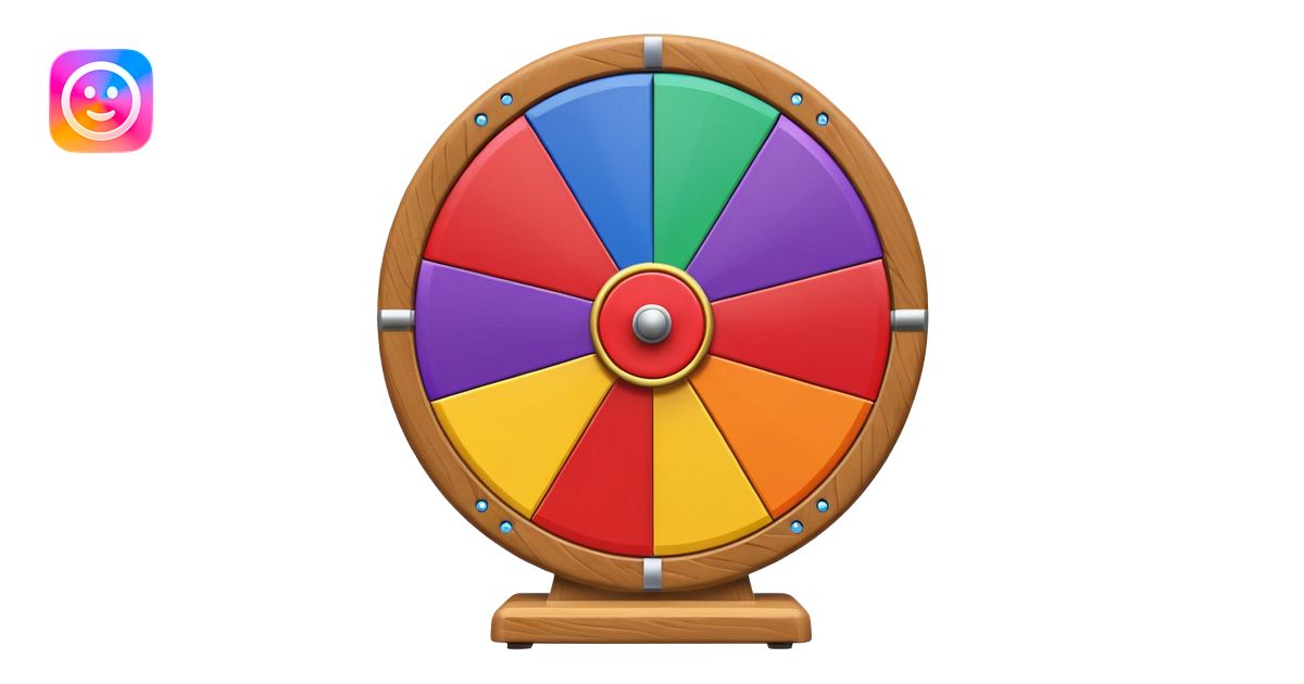 can you make me a prize wheel with the colors red, yellow, green, blue ...
