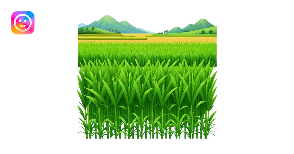 Draw an emoji of a rice field. emoji | AI Emoji Generator