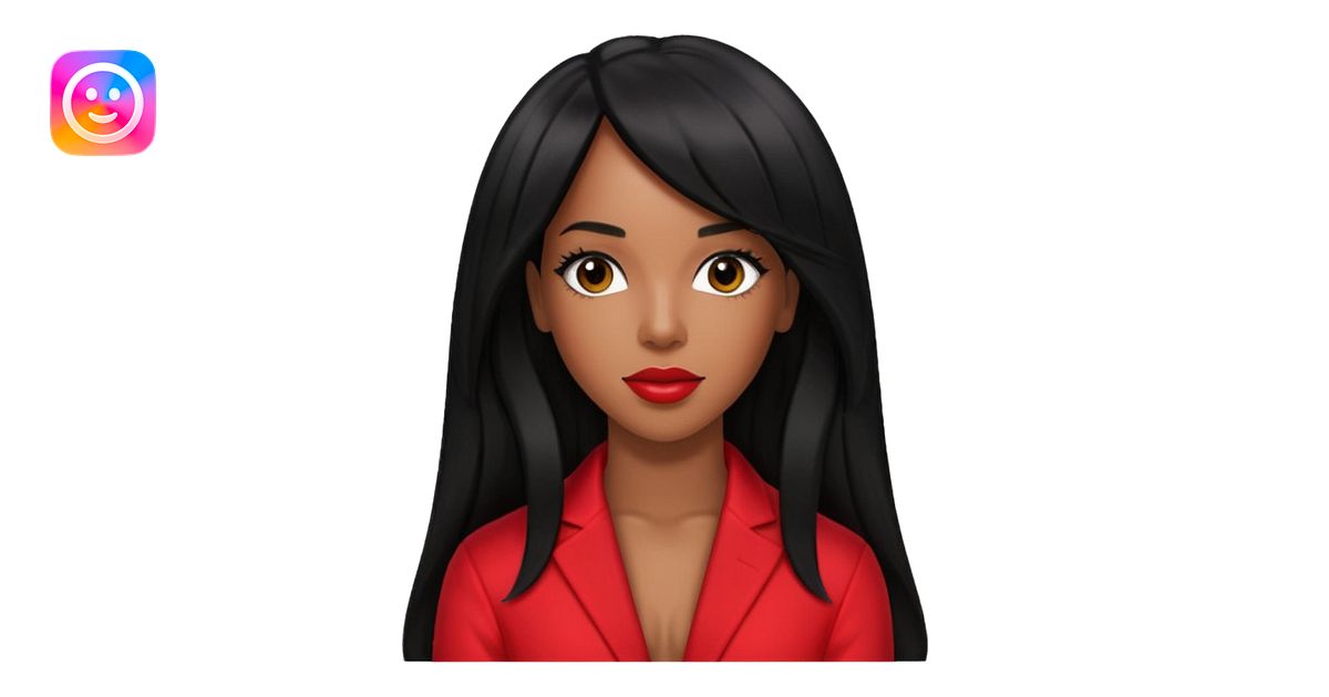 Kelly Rowland from Destiny's Child with long jet black hair, red outfit ...