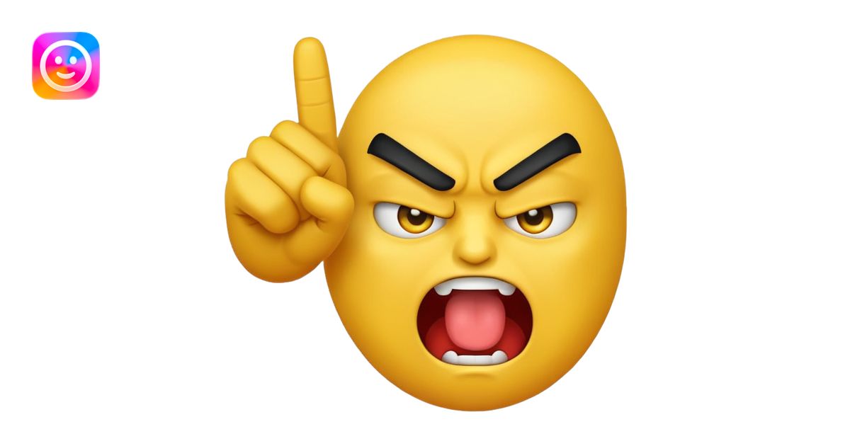 Angry emoji doing the middle finger emoji | AI Emoji Generator