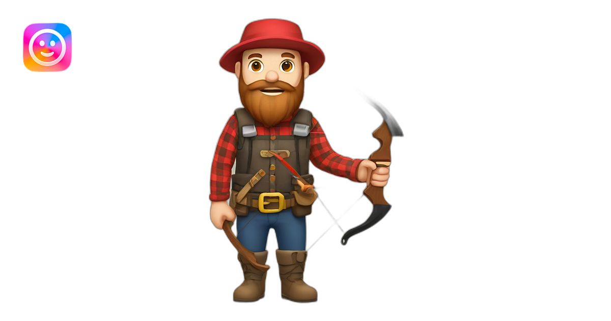 lumberjack-archery emoji | AI Emoji Generator