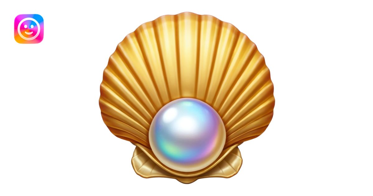 OpenSea gold shell with pearl emoji | AI Emoji Generator