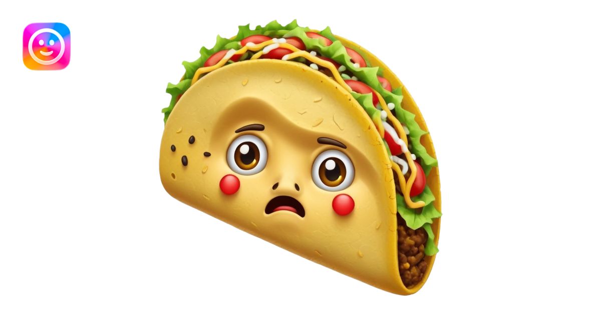 Devastated sad crying taco emoji | AI Emoji Generator