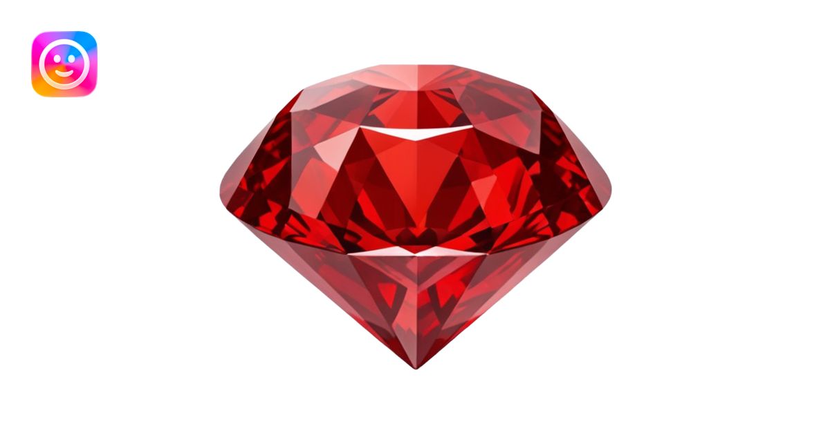red shiney diamond emoji emoji | AI Emoji Generator
