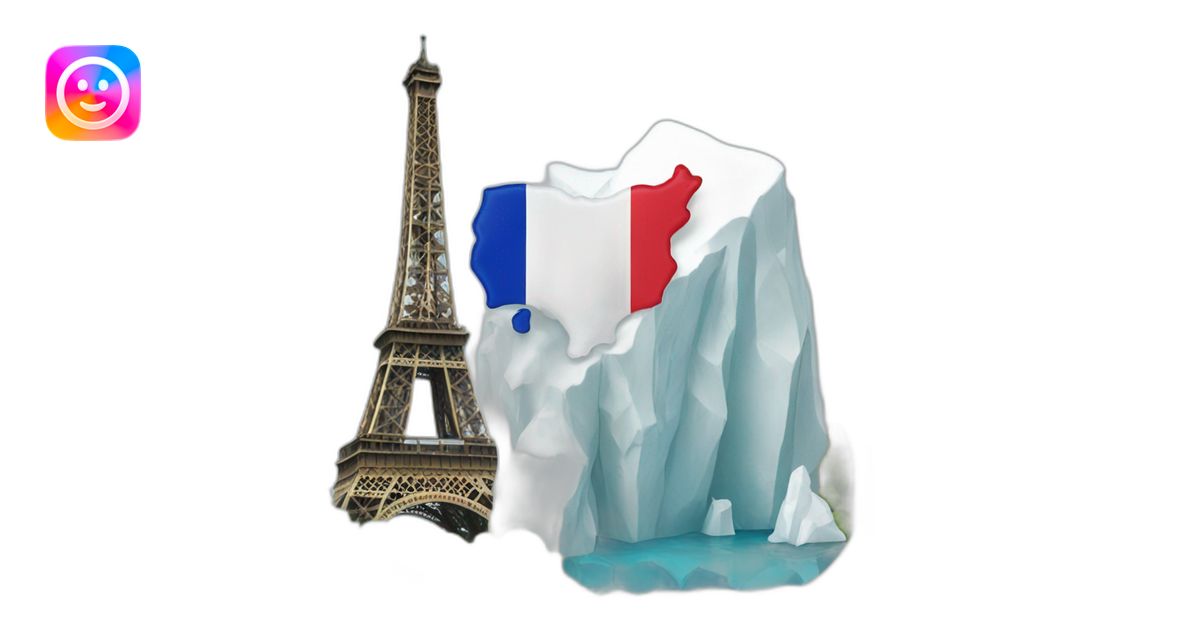 France with iceberg emoji | AI Emoji Generator