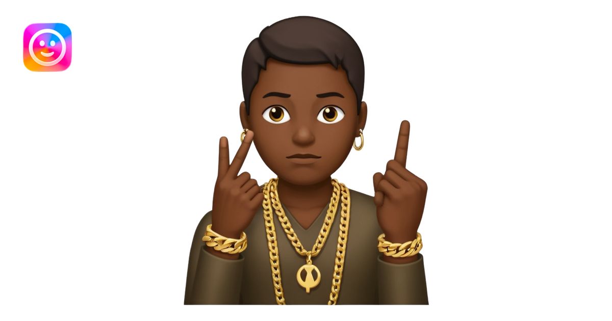 Middle finger mean mugging emoji | AI Emoji Generator
