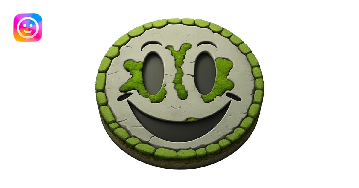 cartoon stepping stone with a smiley face emoji | AI Emoji Generator