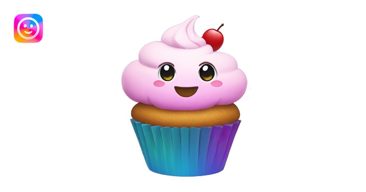 an rgb cupcake gaming emoji | AI Emoji Generator