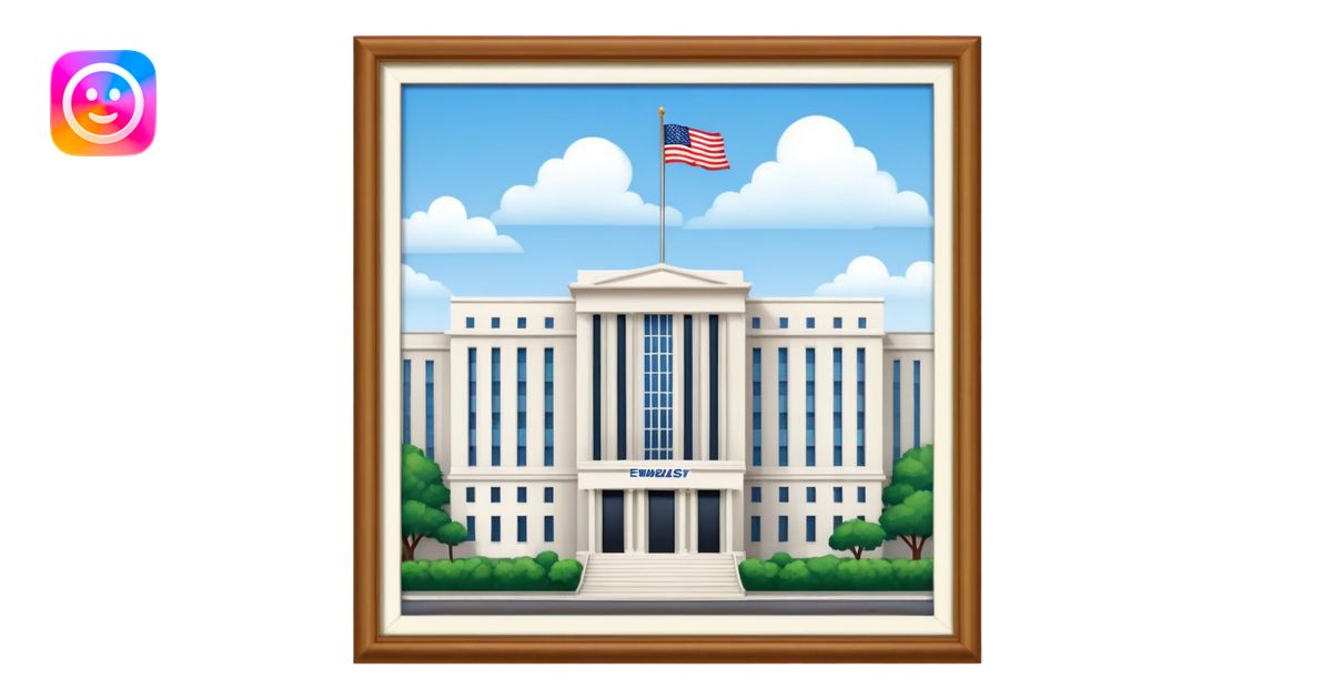 US Embassy building png. looks realistic emoji | AI Emoji Generator