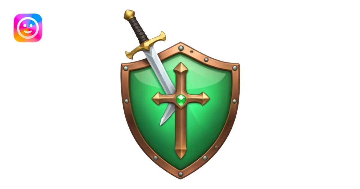 discord emoijis for a sword shield and healing icon in the same styler ...