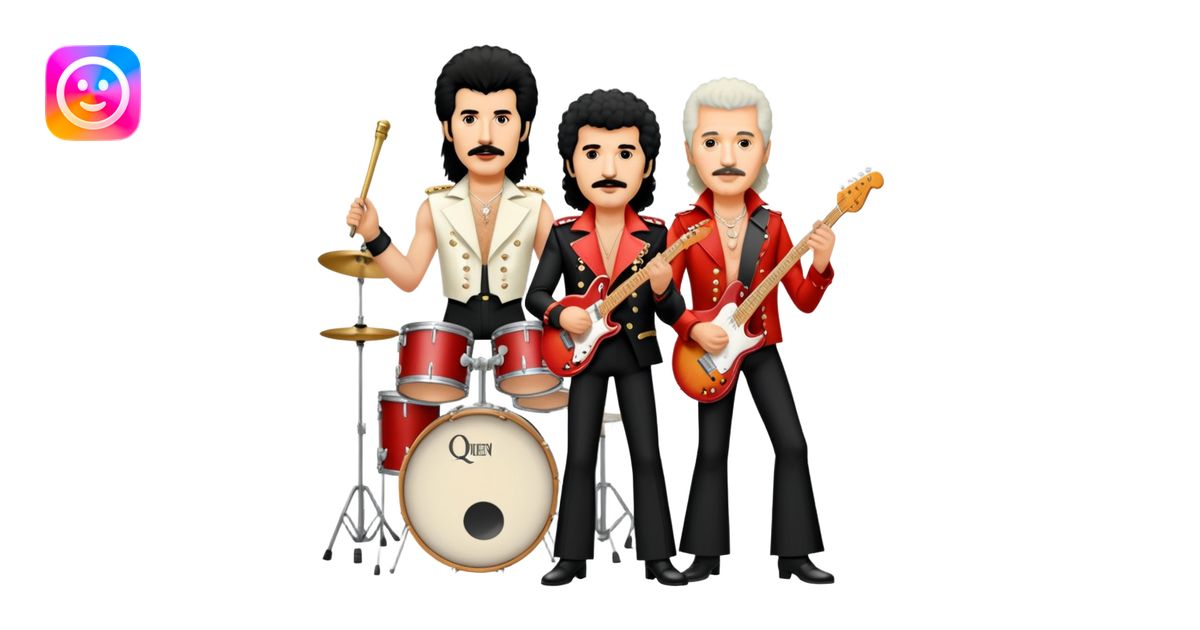 Queen band with Freddie Mercury, Brian May, Roger Taylor, and John ...