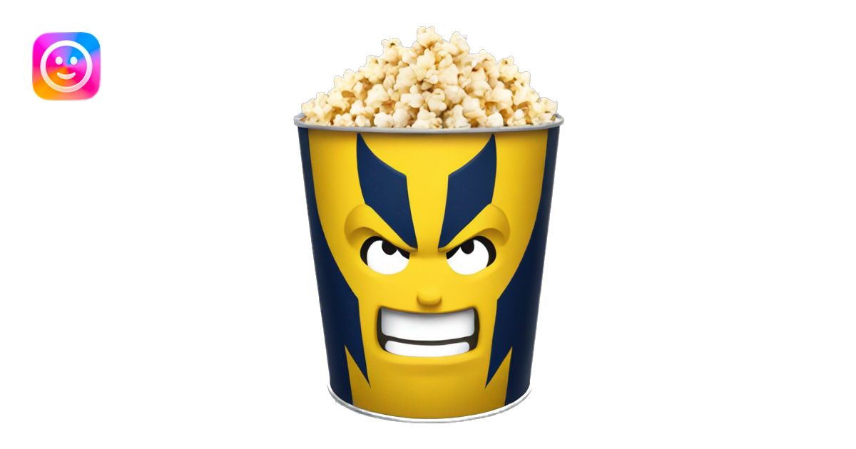 Wolverine popcorn bucket emoji | AI Emoji Generator