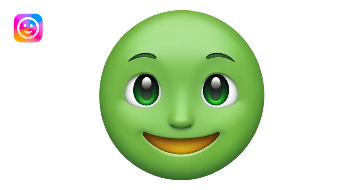 green face emoji with smile emoji | AI Emoji Generator
