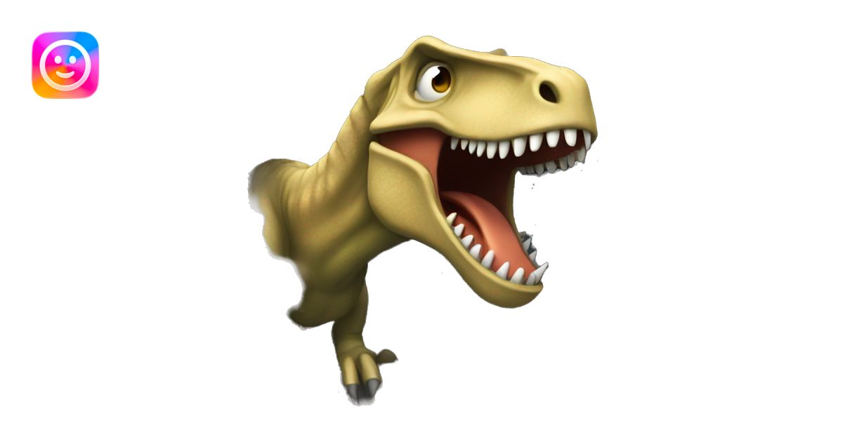 dinosaur coming out of a vent emoji | AI Emoji Generator