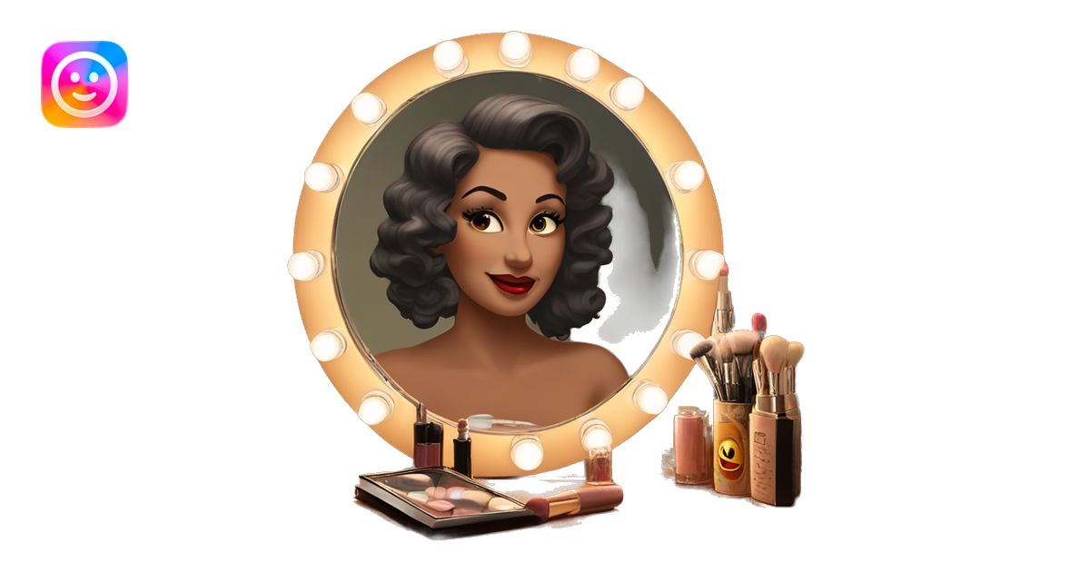 Old fashioned wood vanity with vintage makeup with moviestar mirror ...