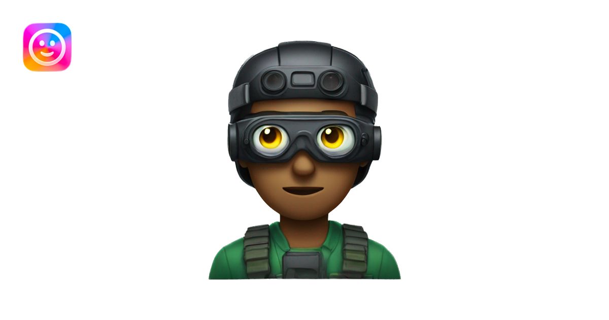 man wearing night vision goggles emoji | AI Emoji Generator
