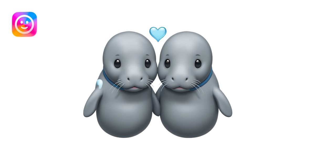 love couple manatee emoji | AI Emoji Generator