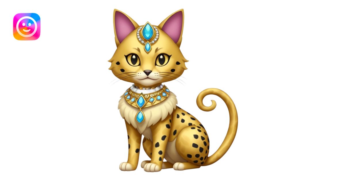 Persian-Liepard-Bastet-Delcatty-Pokémon-fusion emoji | AI Emoji Generator