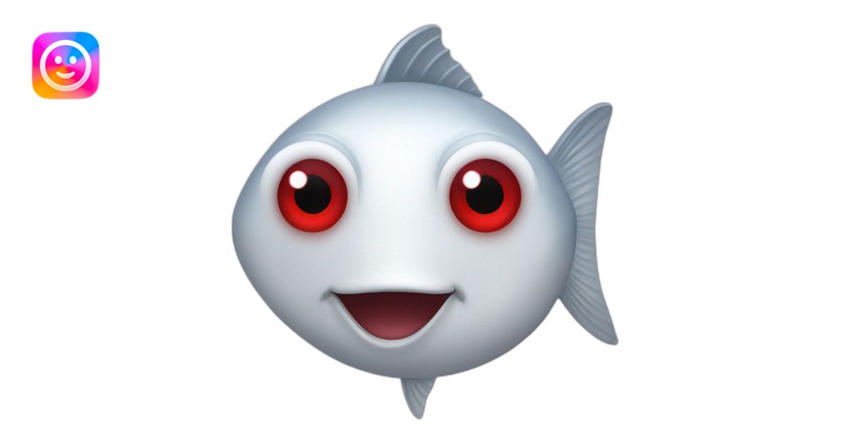 White fish red eyes emoji | AI Emoji Generator
