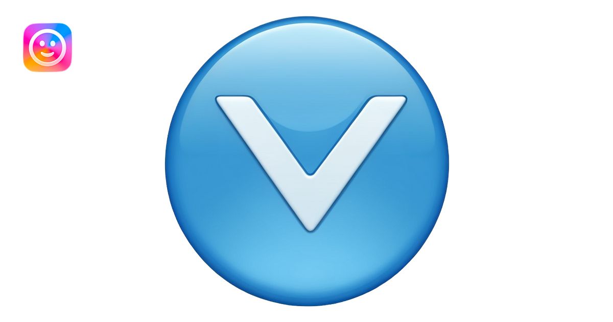 Make me a insta blue tick emoji emoji | AI Emoji Generator