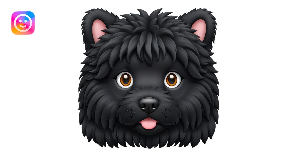 Puli dog head emoji | AI Emoji Generator