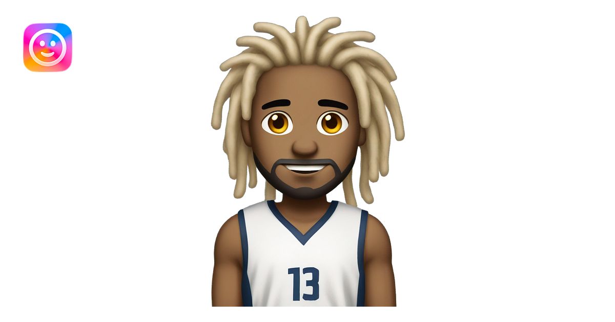 Lightskin dreadhead basketball player emoji | AI Emoji Generator