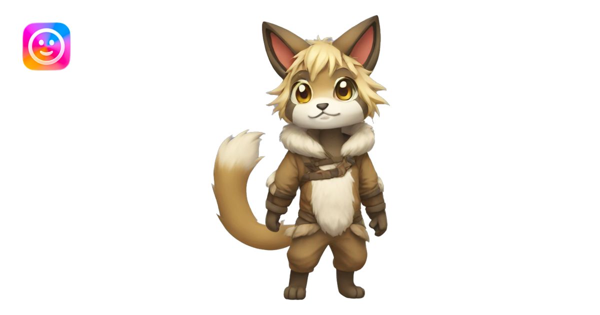 Kemono-style, Chibi, Anthro-Fur-Sona-Fakémon, clothing, Full Body emoji ...