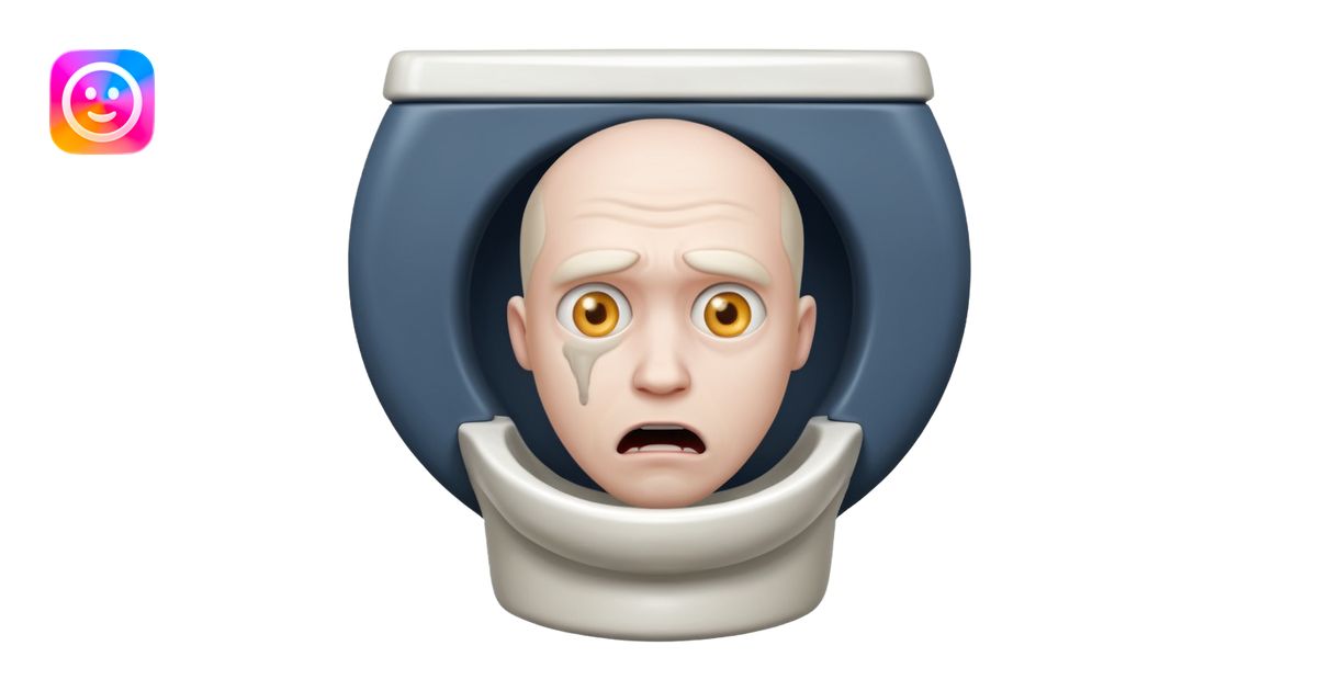 Evil toilet with man inside emoji | AI Emoji Generator