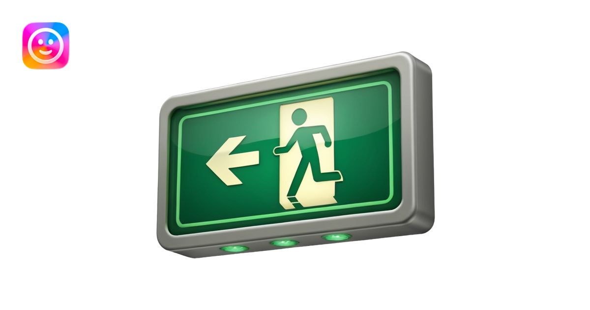 Emergency Exit Symbol emoji | AI Emoji Generator
