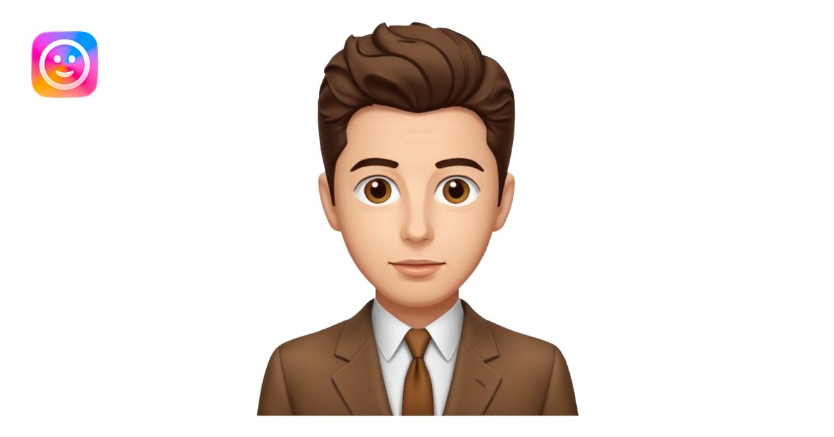Farley Granger Jr with brown suit emoji | AI Emoji Generator