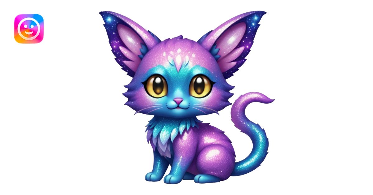 P moe meow meow cute fuzzy realistic glittery Randomly-faerie-drake ...