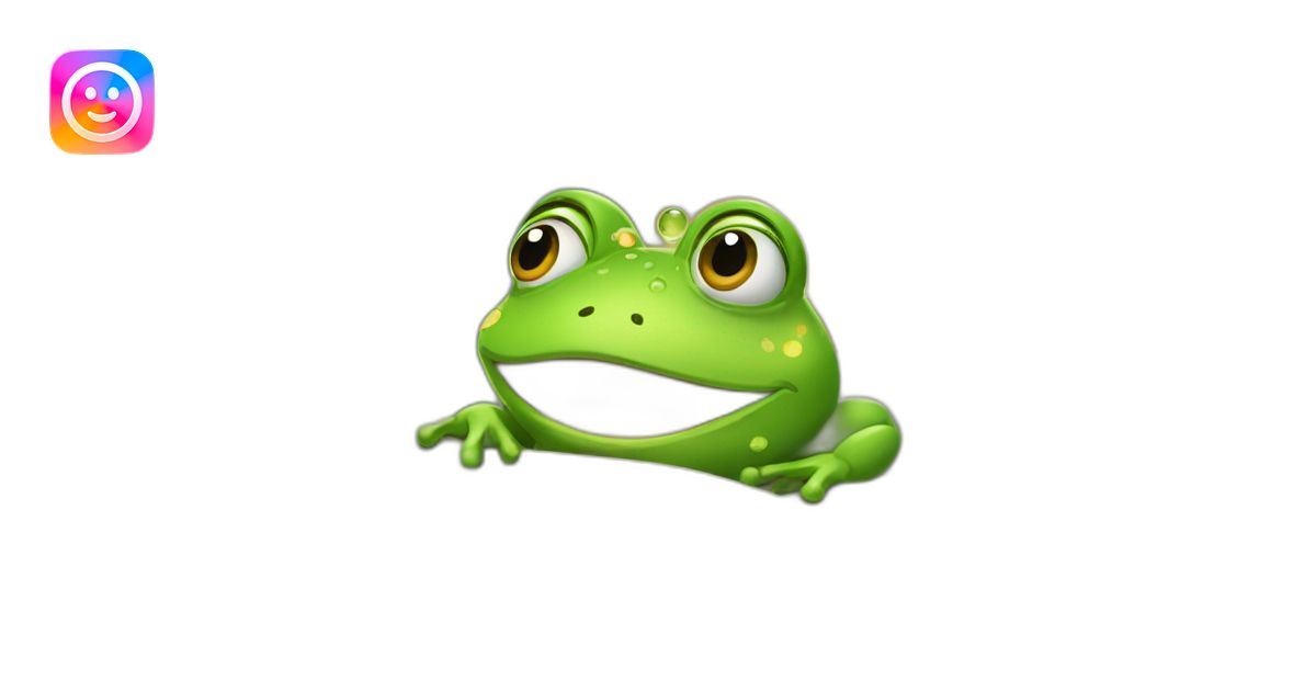 Queen of frogs waking up emoji | AI Emoji Generator