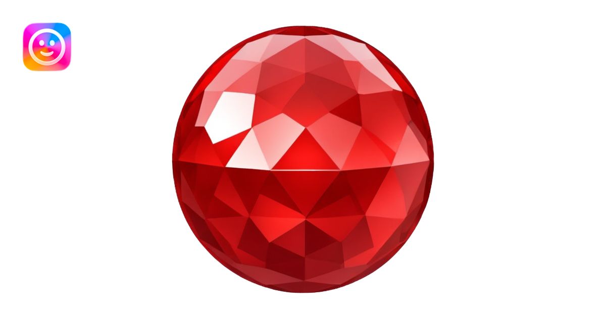red mirrorball emoji | AI Emoji Generator