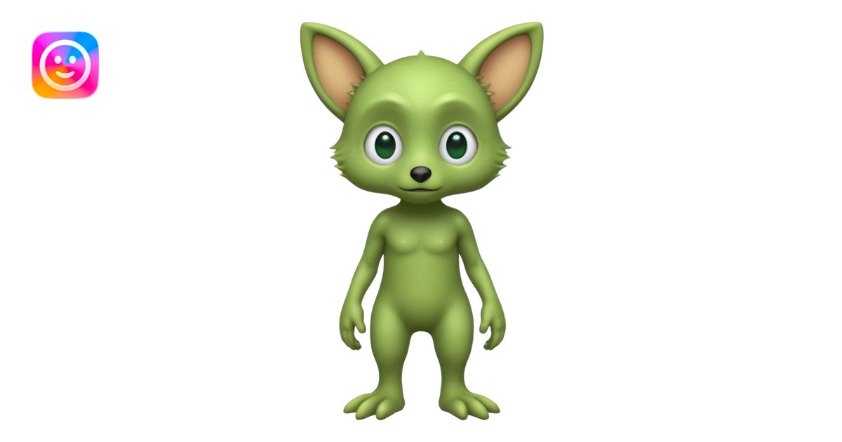 full body ...cute peacefull alien furry with 2 legs ....stands upright ...