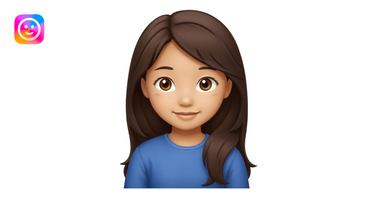 Create 4 cute emoji-style illustrations of a Filipina girl, chibi ...