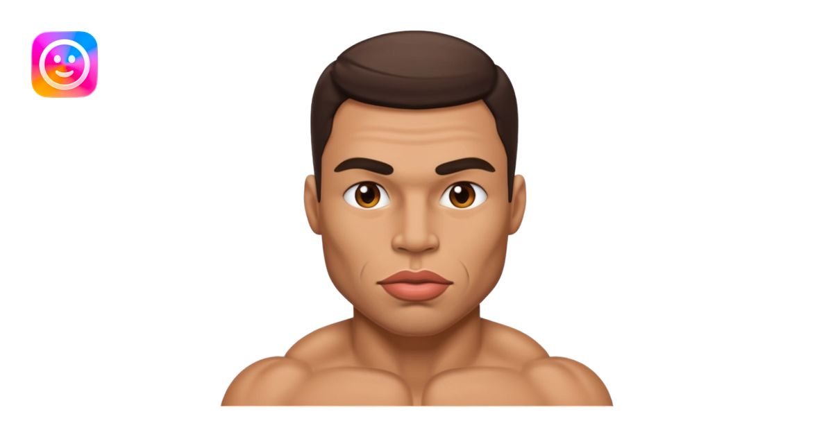 big lips muscular guy more big lips emoji | AI Emoji Generator