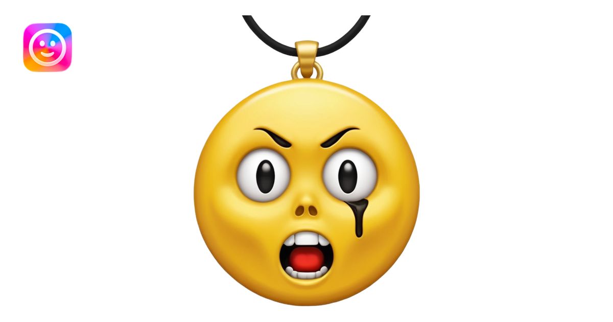horror scream icon neckless emoji | AI Emoji Generator