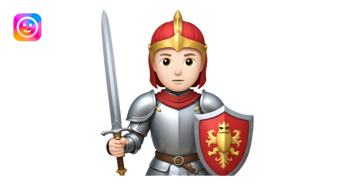 a knight in a fighting stance, wearing bright silver armor and holding ...