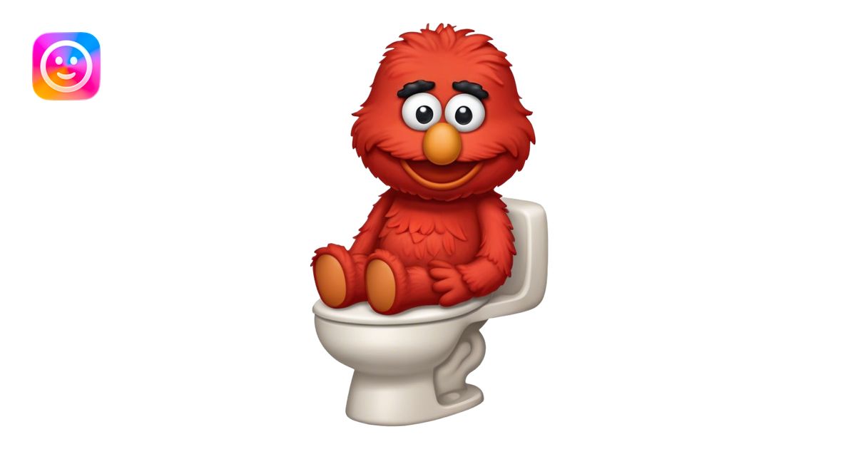 Elmo pooping emoji | AI Emoji Generator