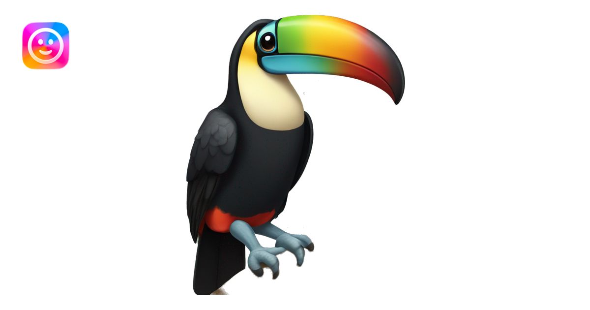 toucan, no legs or branch, stubby beak emoji | AI Emoji Generator