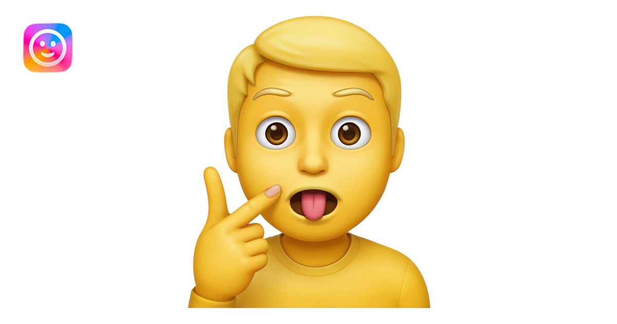 A emoji face with a finger in his mouth emoji | AI Emoji Generator