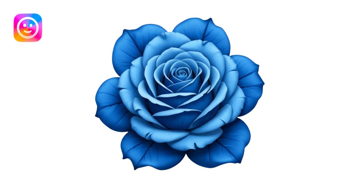 Blue rose emoji | AI Emoji Generator