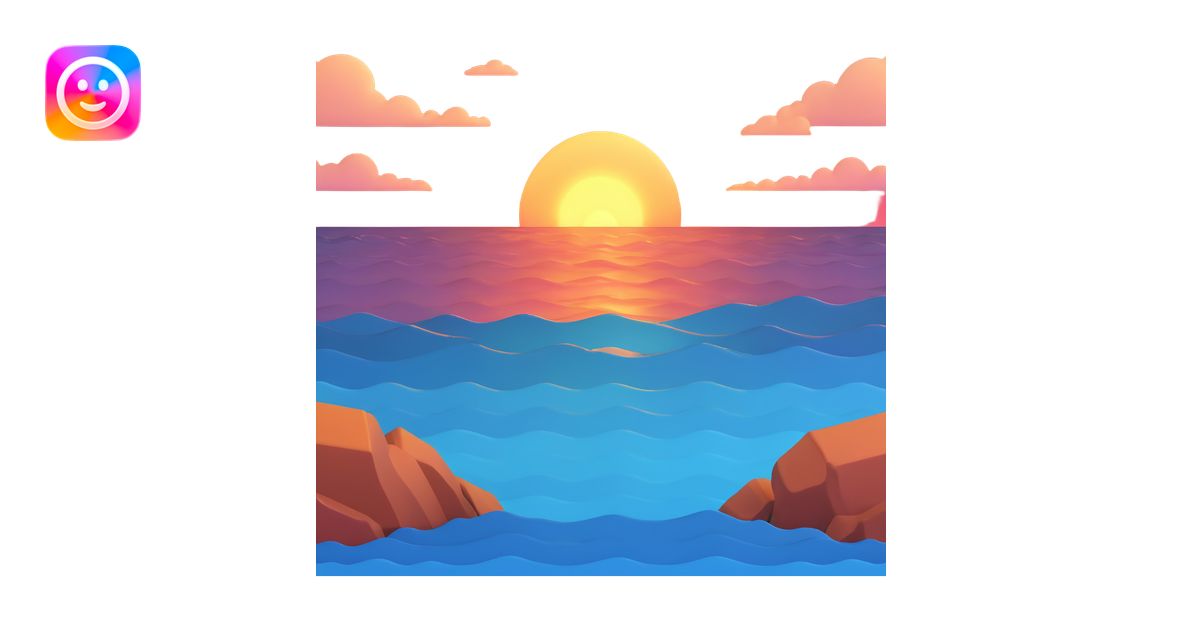ocean sunset horizon emoji | AI Emoji Generator