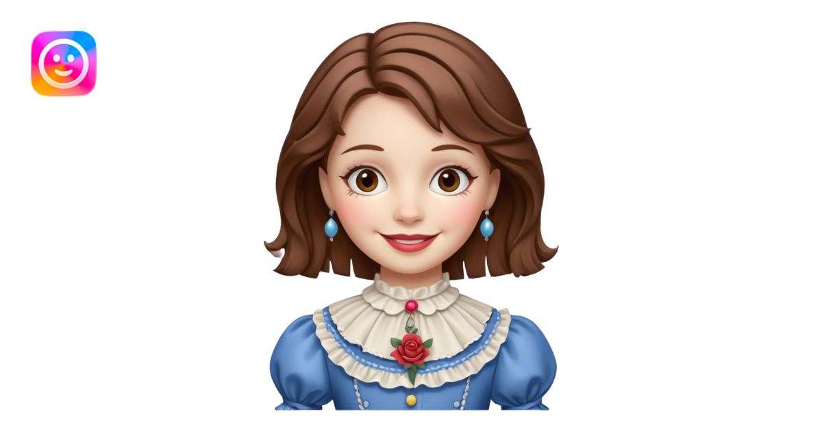 A marionette which is a girl with a brown hair and a beautiful smile ...