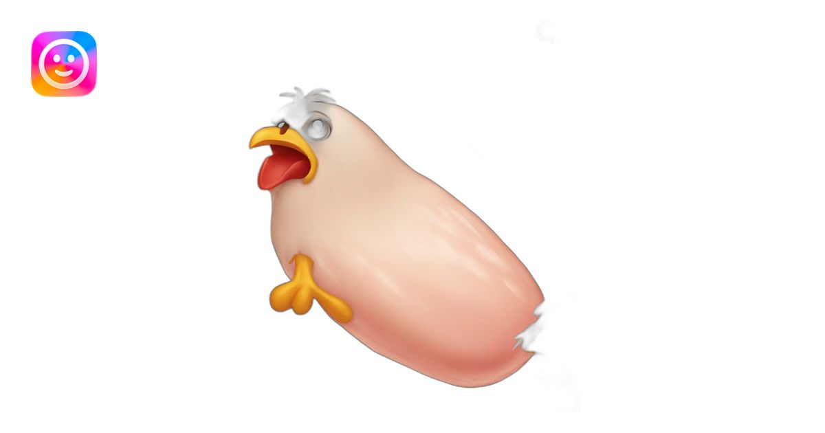 Chicken meat crying emoji | AI Emoji Generator