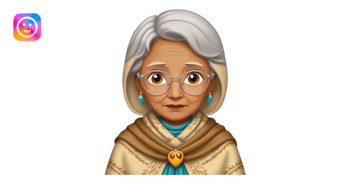 Grandma is painting emoji | AI Emoji Generator