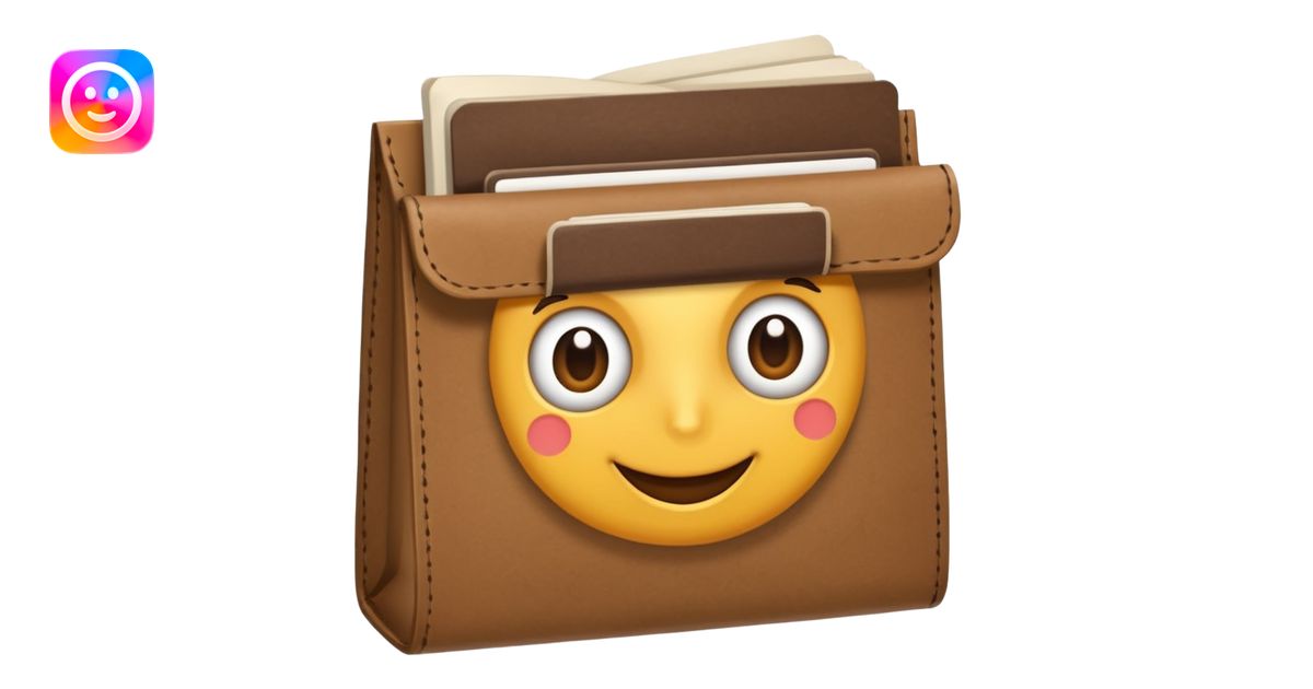 bolsa de papel con una libreta anillada sobresaliendo emoji | AI Emoji ...